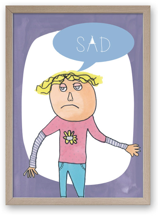 Harvest Collection Sad - Emotions Series Art Print/ Plaque – Harvest ...