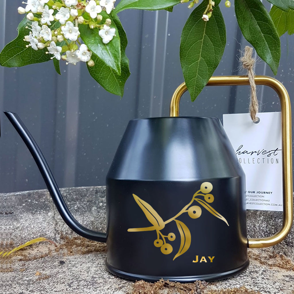 Personalised Watering Can - Australiana Wattle – Harvest Collection AU